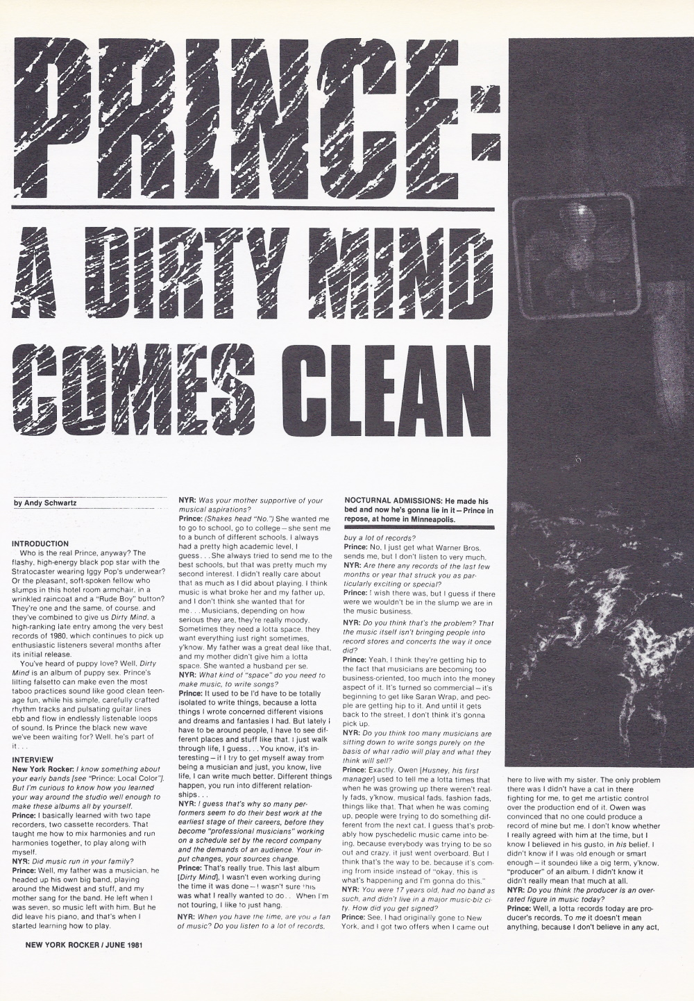 Prince - Dirty Mind - Recensies, pers & interviews